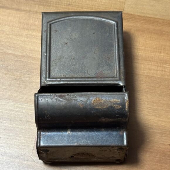 Kitchen | Vintage Metal Matchbox Holder Opens On Bottom 5x3x3 Cottage ...
